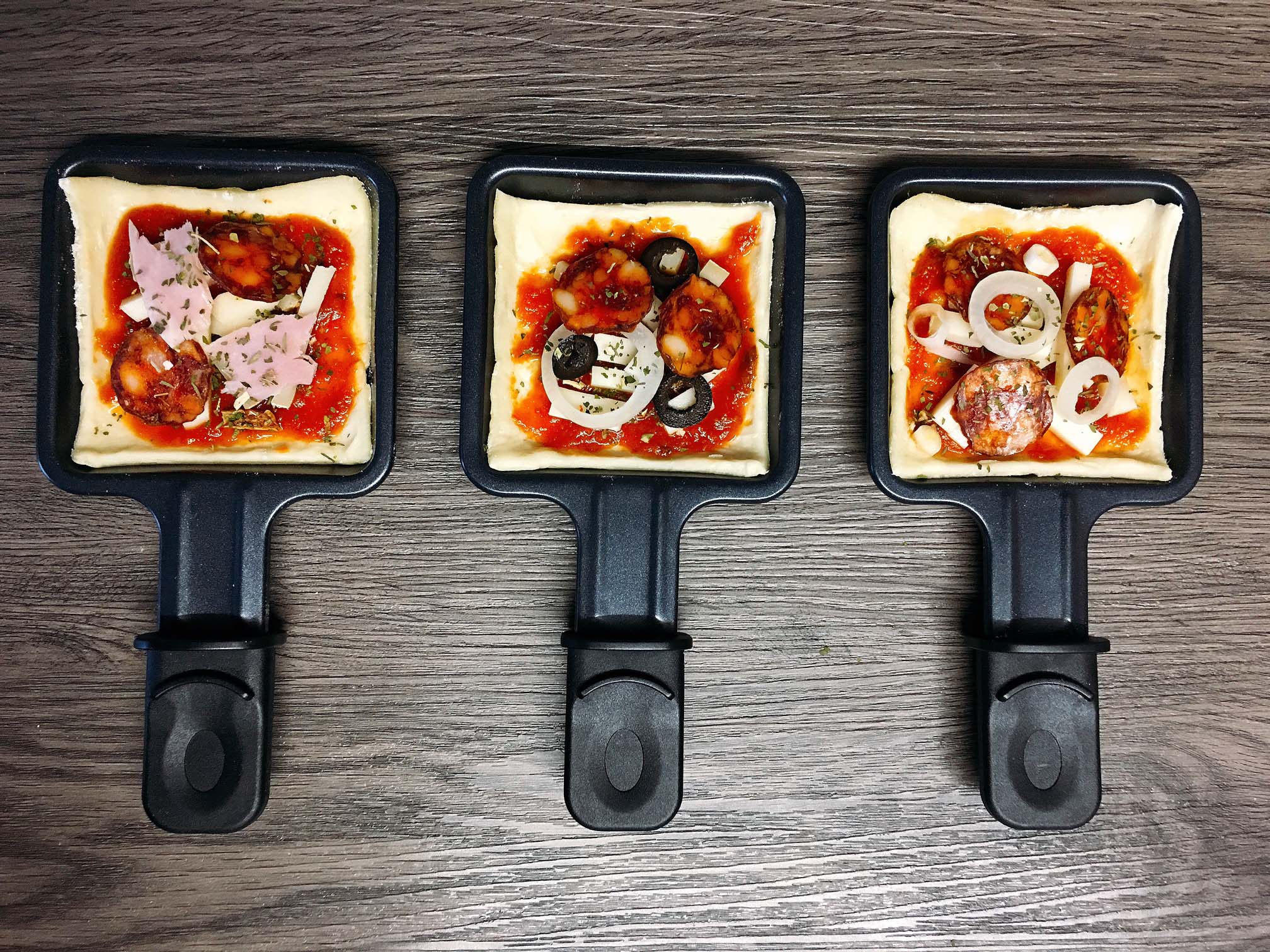 Raclette Pizza Pfännchen | Rezept | Chilirezept.de