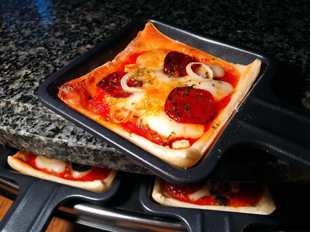 Raclette Pizza Pfännchen | Rezept | Chilirezept.de