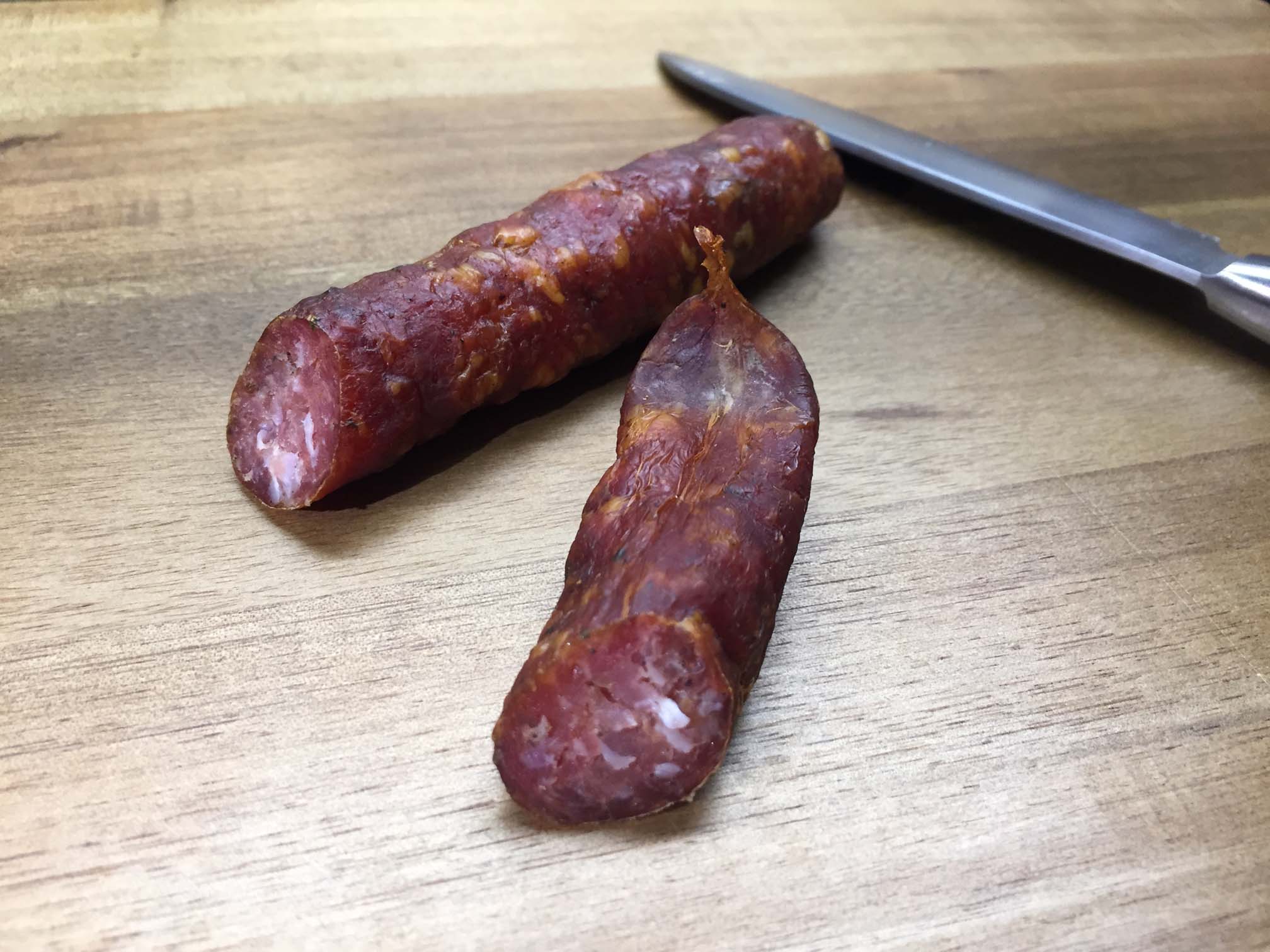 Geräucherte Knacker mit Buchenholzrauch Aroma