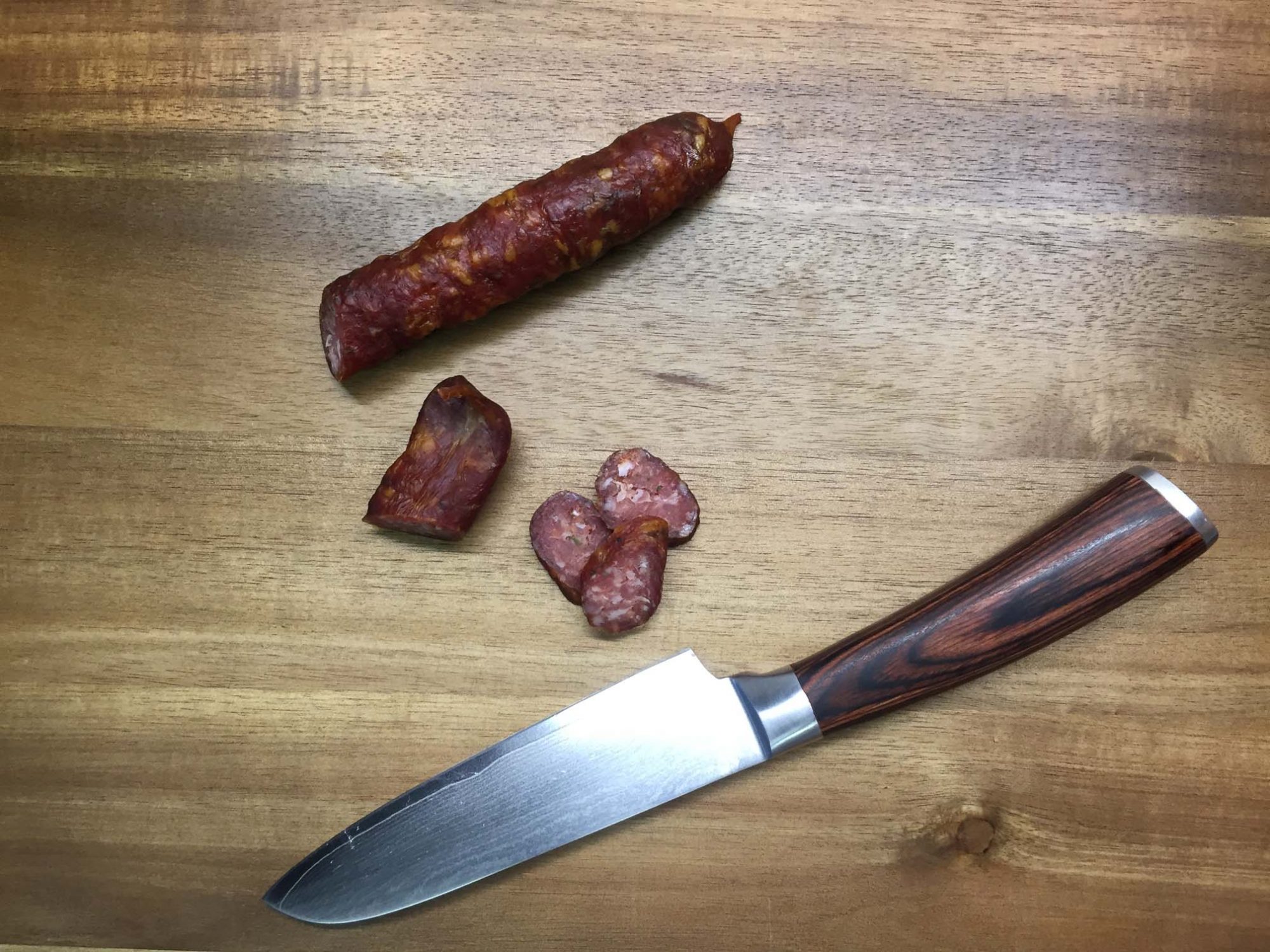 Geräucherte Knacker mit Buchenholzrauch Aroma